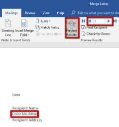 How To Do a Mail Merge in Word Using an Excel Spreadsheet - Concord University Help Desk